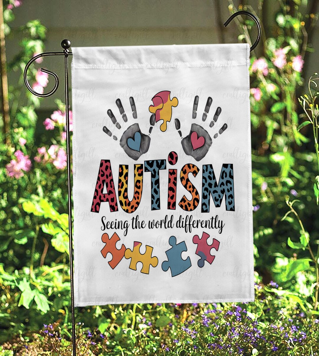 Autism Acceptance April Month Garden Flag, Autism Seeing the World ...
