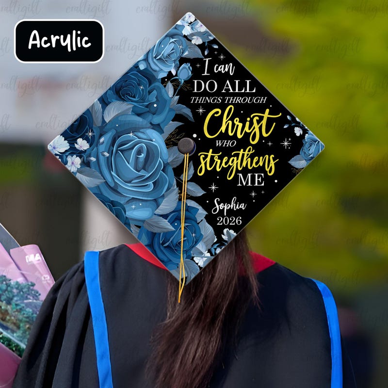 Bible Verse Grad Cap - Etsy