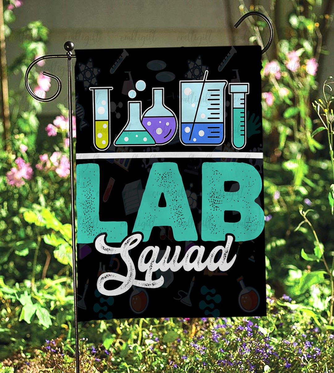 Lab Squad Lab Tech Flag Dark Background, Happy Lab Week 2025 Flag, Lab ...