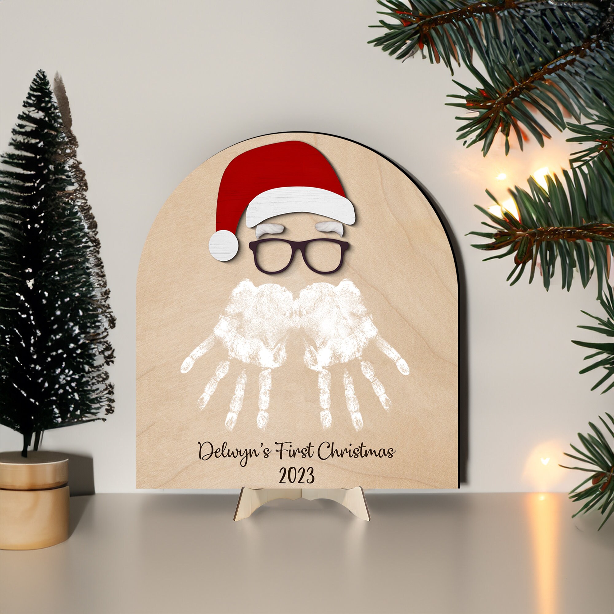 DIY Christmas Handprint Footprint Art Craft, Christmas Kid Craft ...