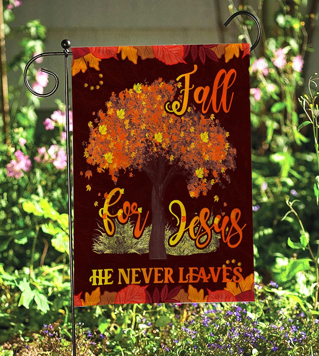 Thankful Heart Jesus Religious Flag, Celebrate Fall Season Flag, Autumn ...