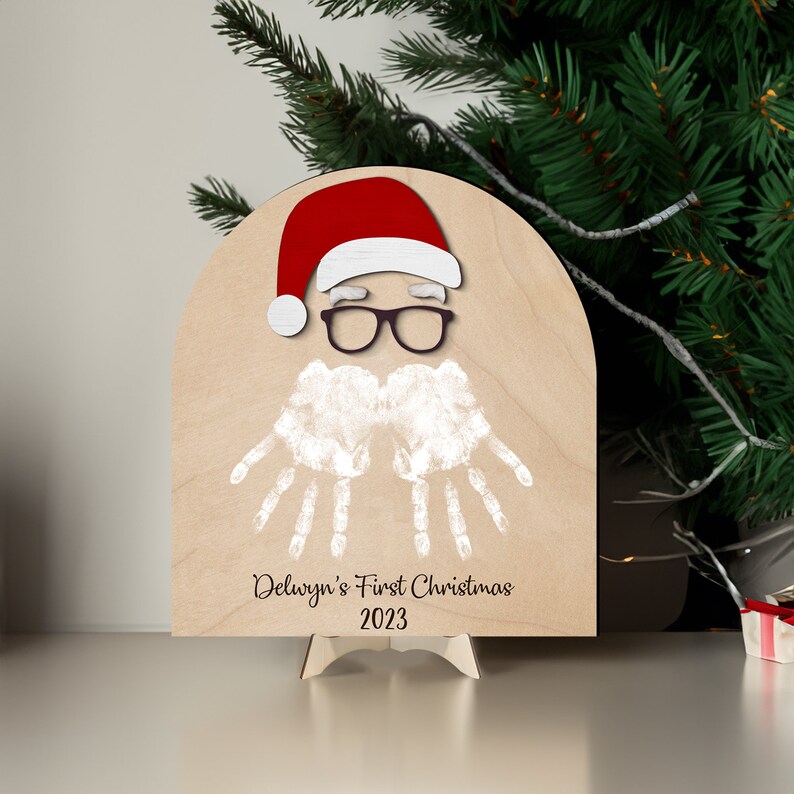DIY Christmas Handprint Footprint Art Craft, Christmas Kid Craft ...