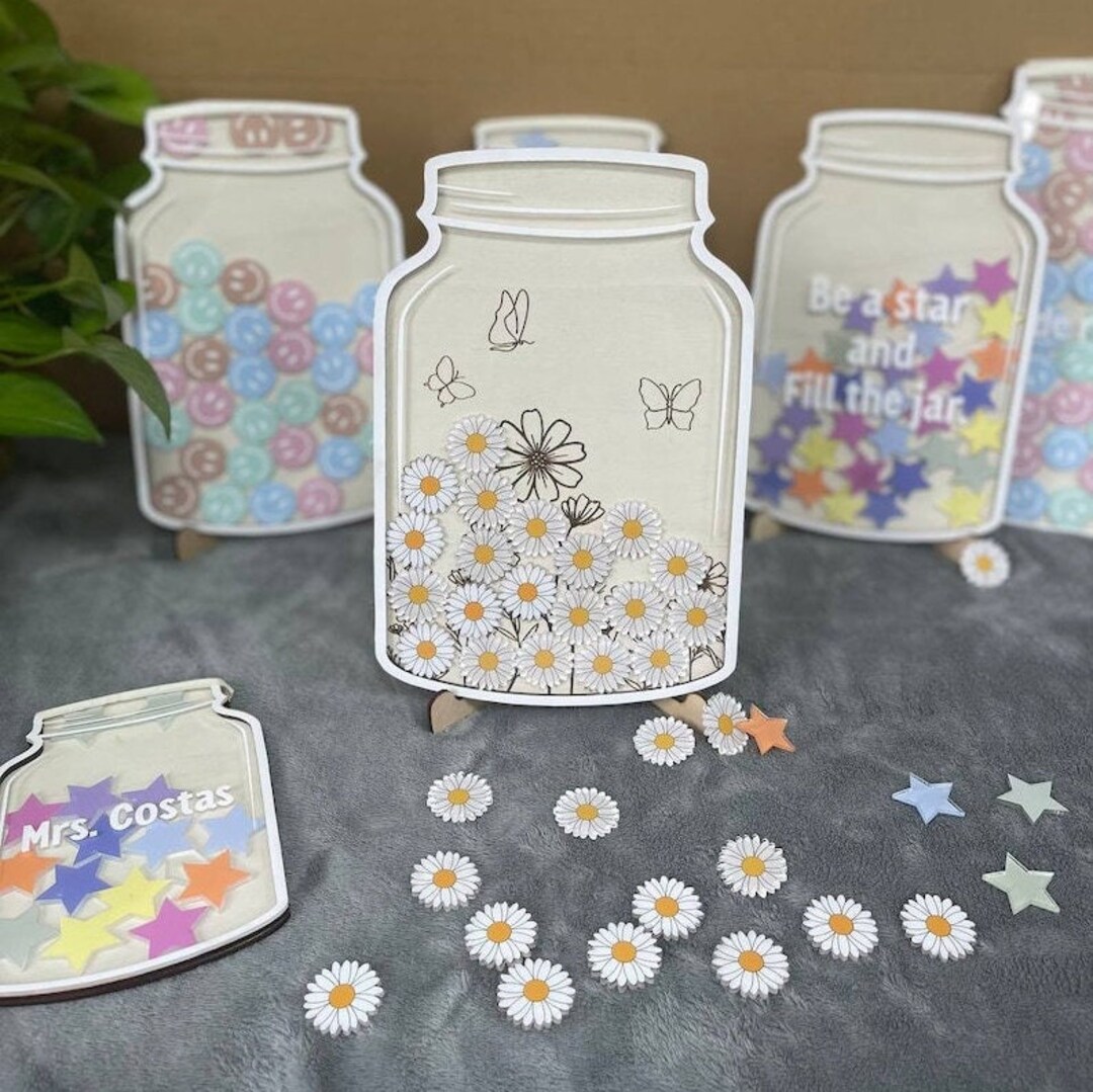 Customizable Reward Jar Magnetic Full Tokens, Token Jar System, Reward ...