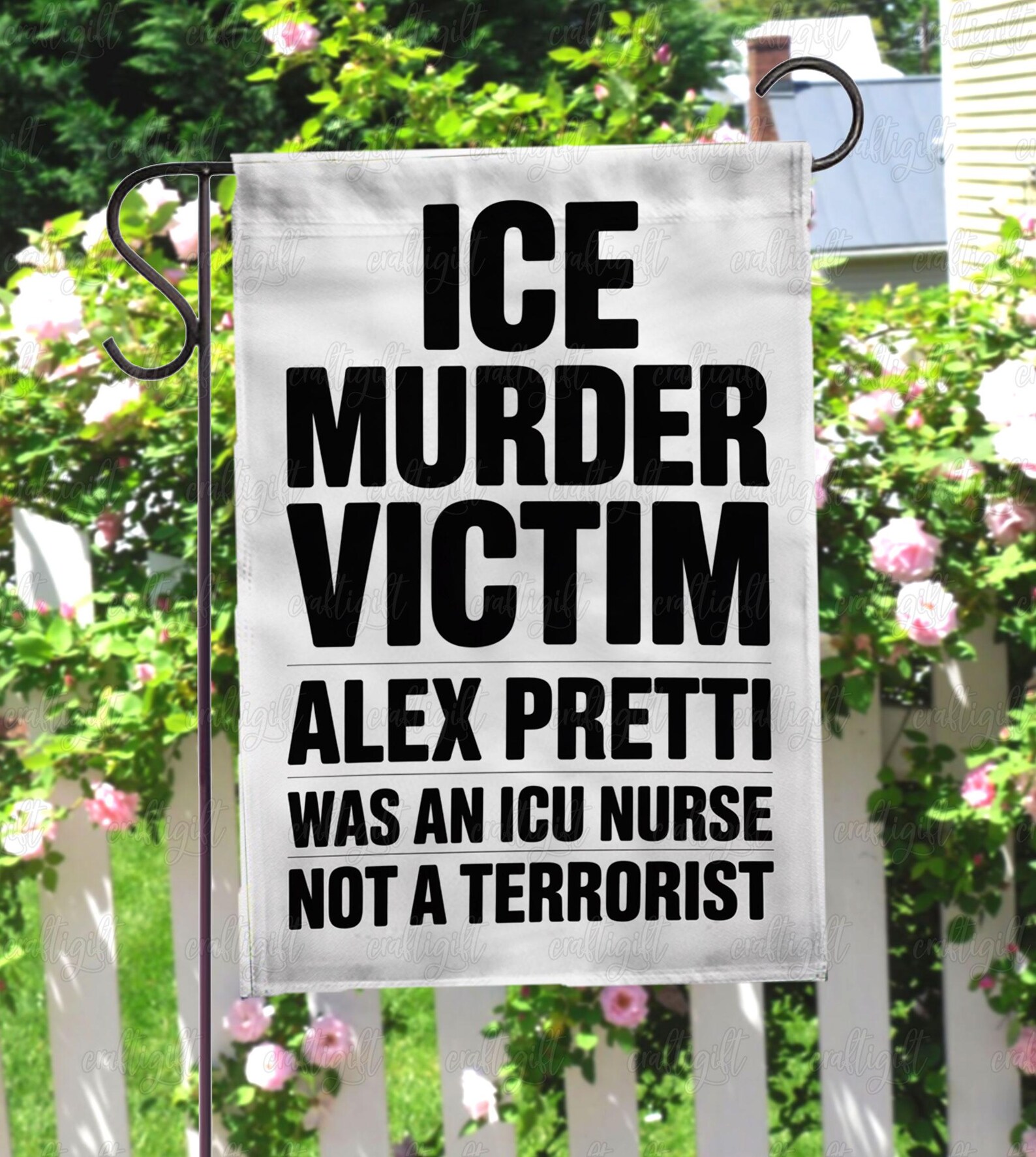 Justice for Alex Pretty Flag, Be Alex Pretti Good Support Flag, Abolish ...
