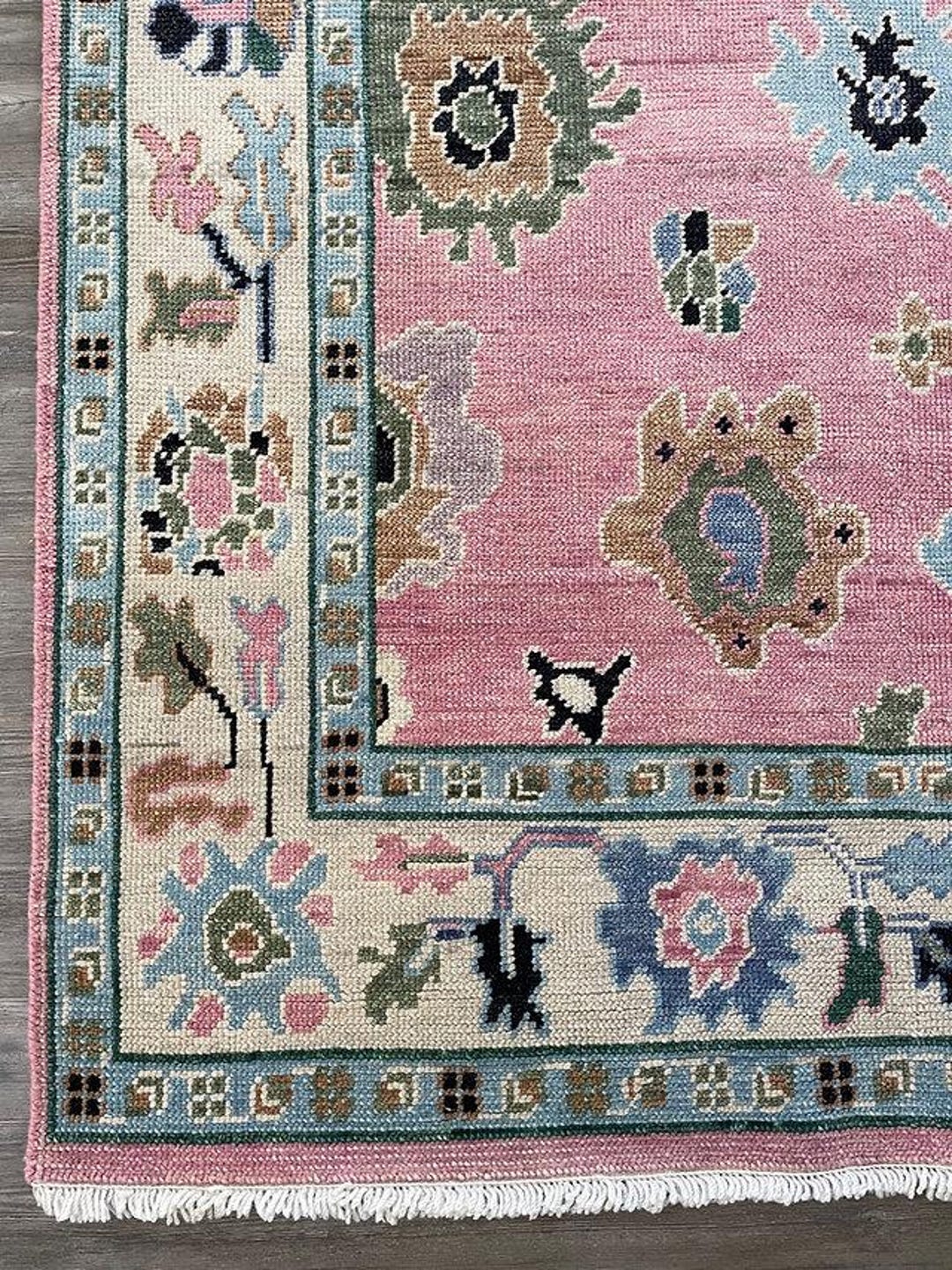 Jolt Pink Oushak Hand Made Wool Rug 6x9, 8x10, 9x12, 10x14 Ft Handmade ...