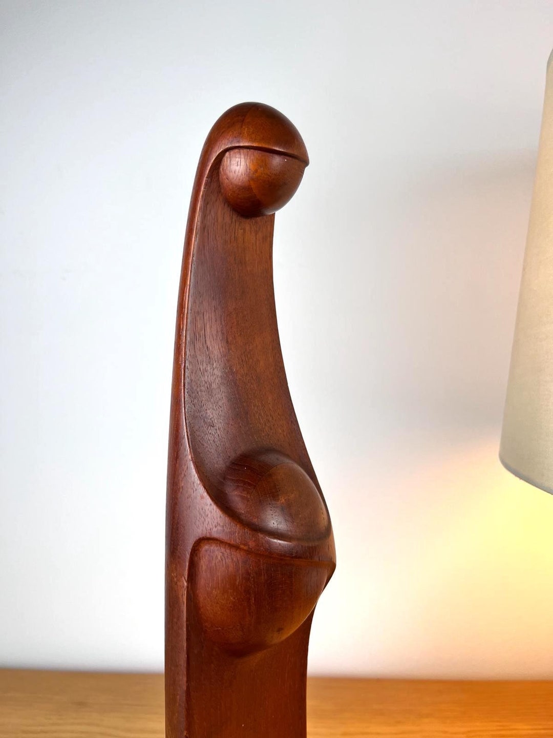 Danish Teak Wood Sculpture Madonna by Simon Randers 1960s, Denmark, Mid ...