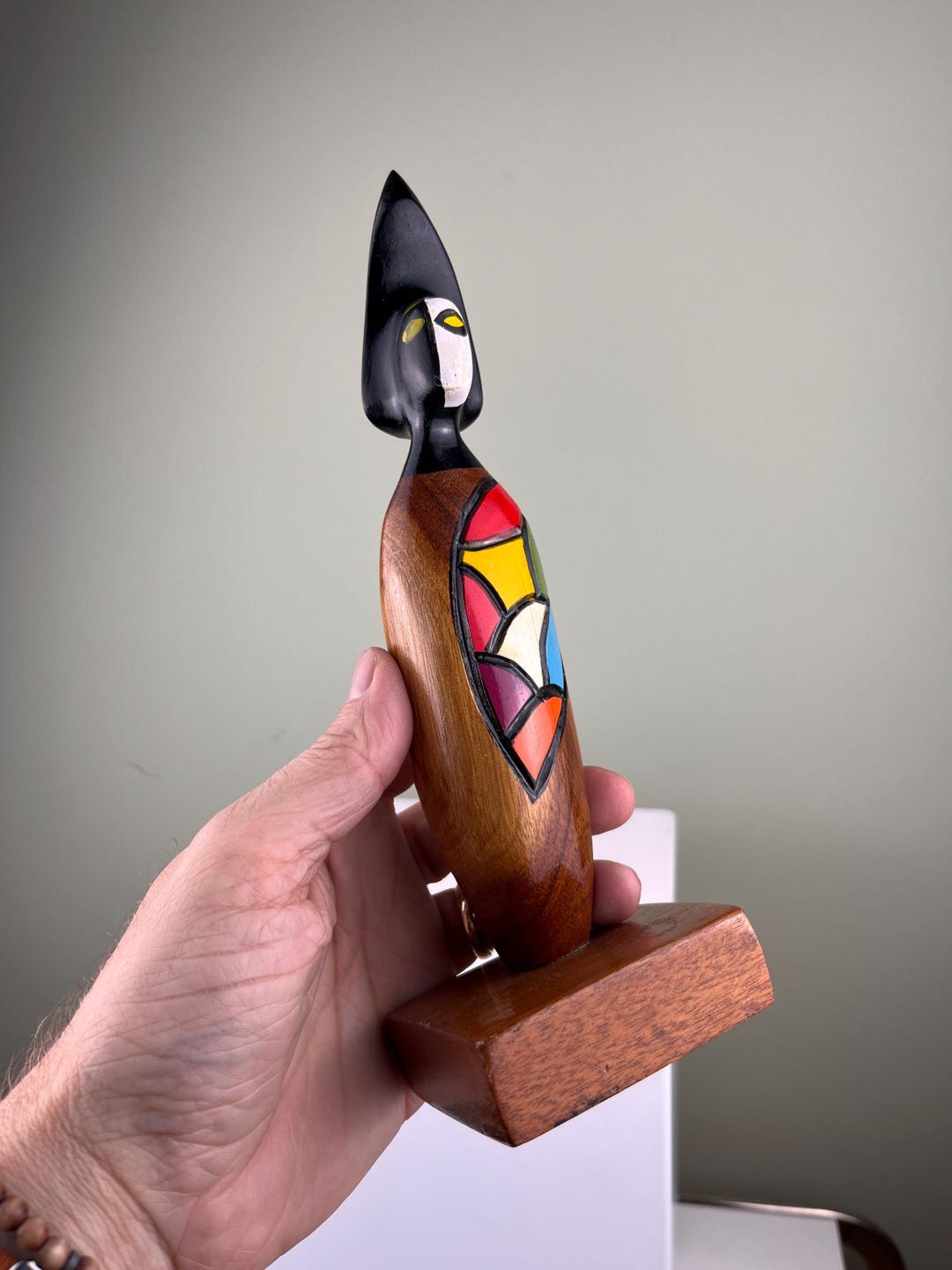 Frank Coronado (1955) Wooden Figure Sculpture Mahogany, Dominican ...