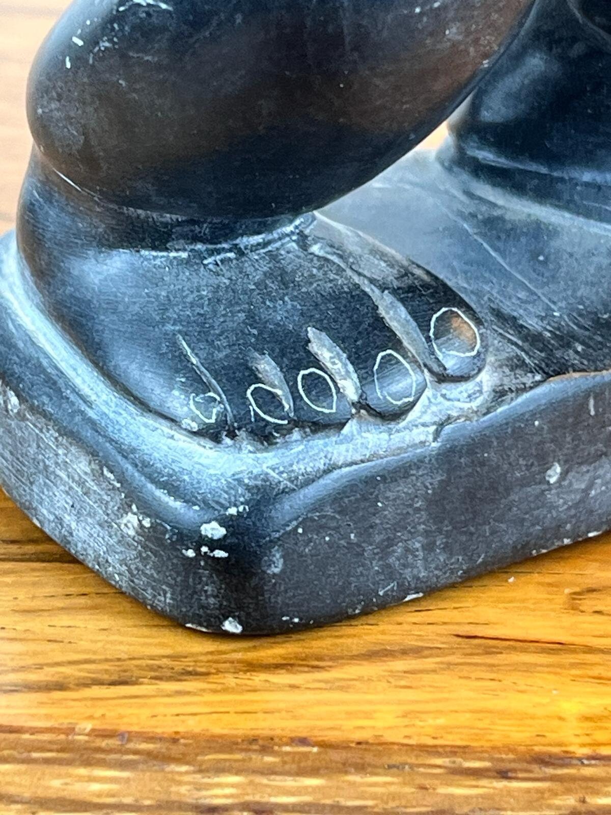 Inuit Figure I Artist: Adamie - Signed I Vintage Stone Carved Eskimo ...