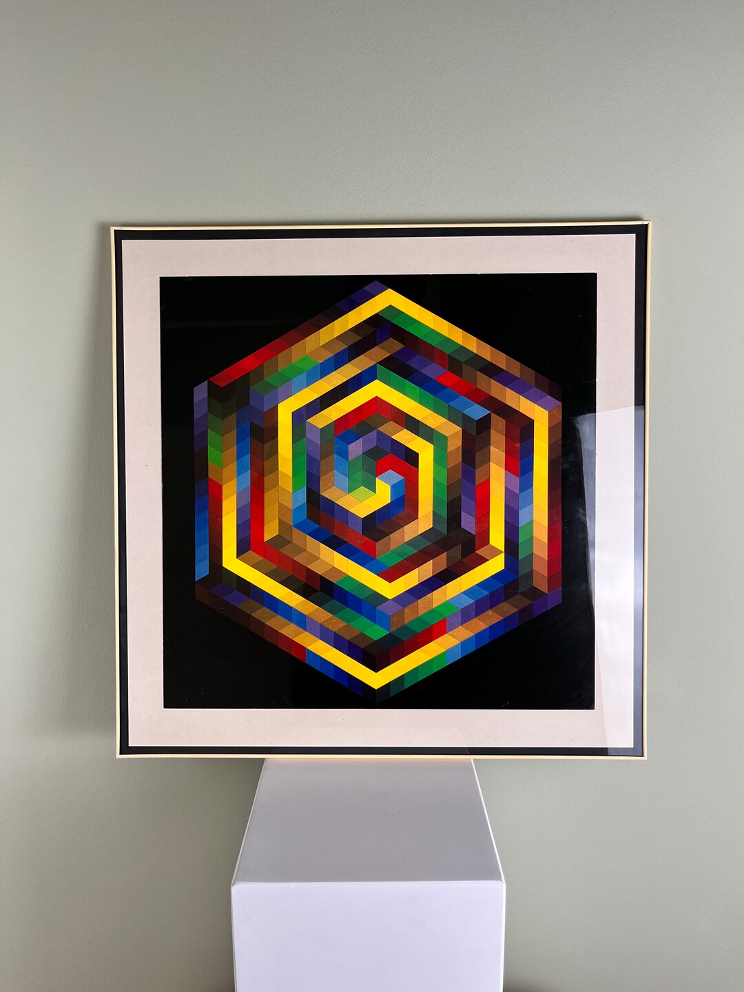 Victor Vasarely (1906-1997), "hat-b'' Gelatin Offset. Editions Du ...