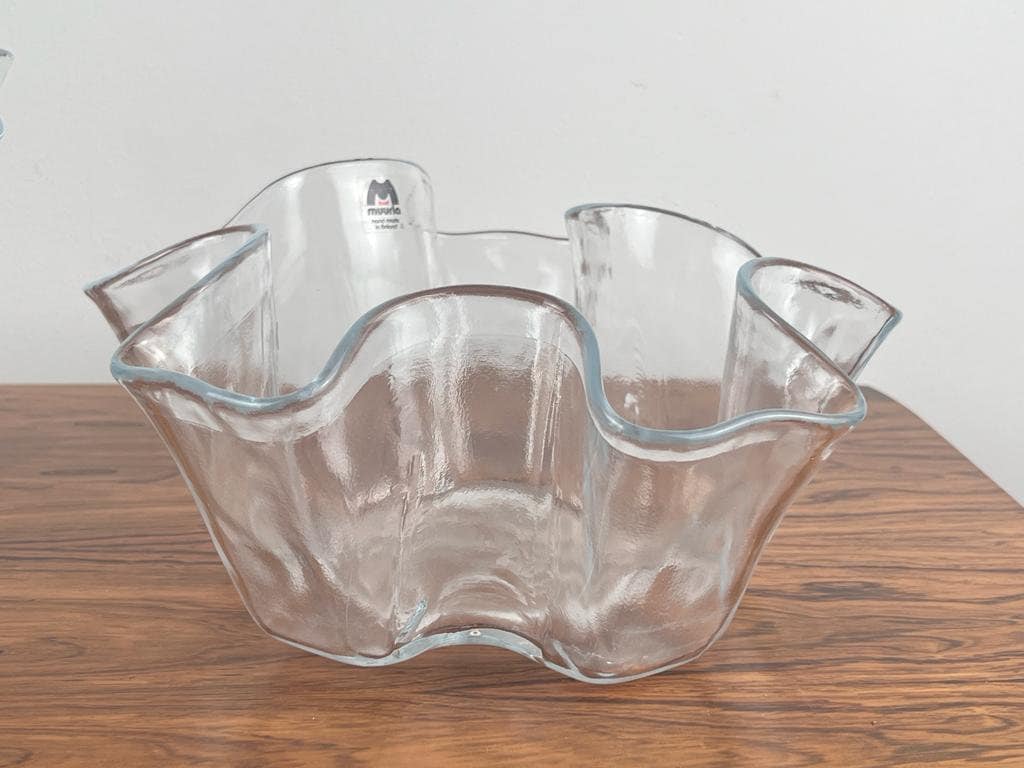 Muurla Finland Glass Vases and Glass Bowl Model Eva by Pertti ...
