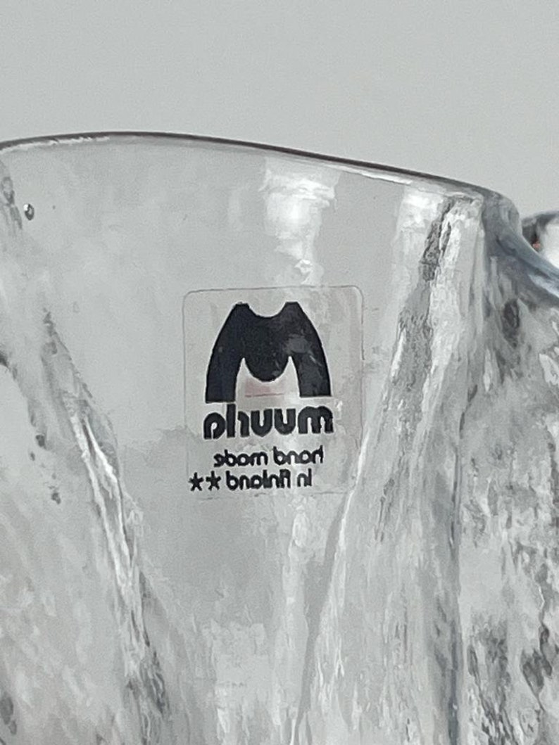 Muurla Finland Glass Vases and Glass Bowl Model Eva by Pertti Kallioinen I Vintage Studio Glass ...