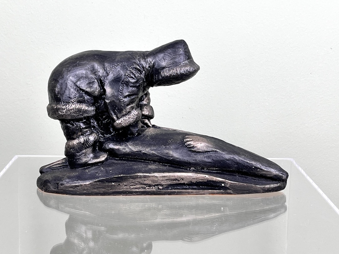Wolf Sculptures Inuit Soapstone Sculpture Made in Canada Nuvuk Islands ...