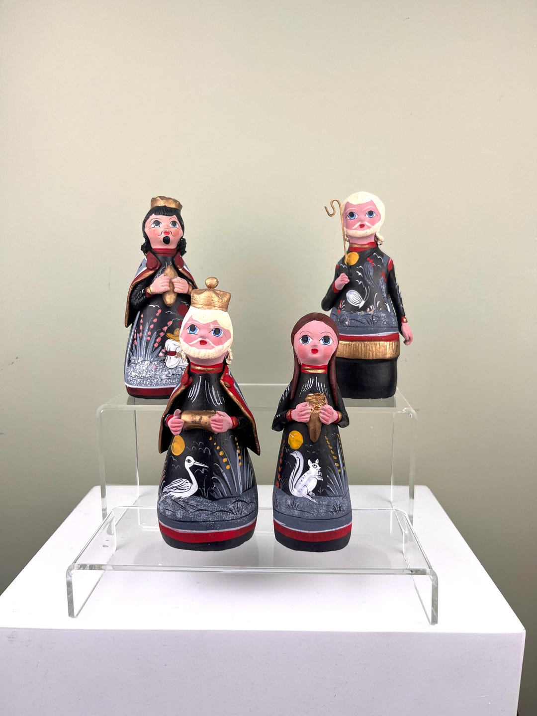 5 Nativity Figures I Bethlehem, Nativity Figures Made of Clay - Hand ...