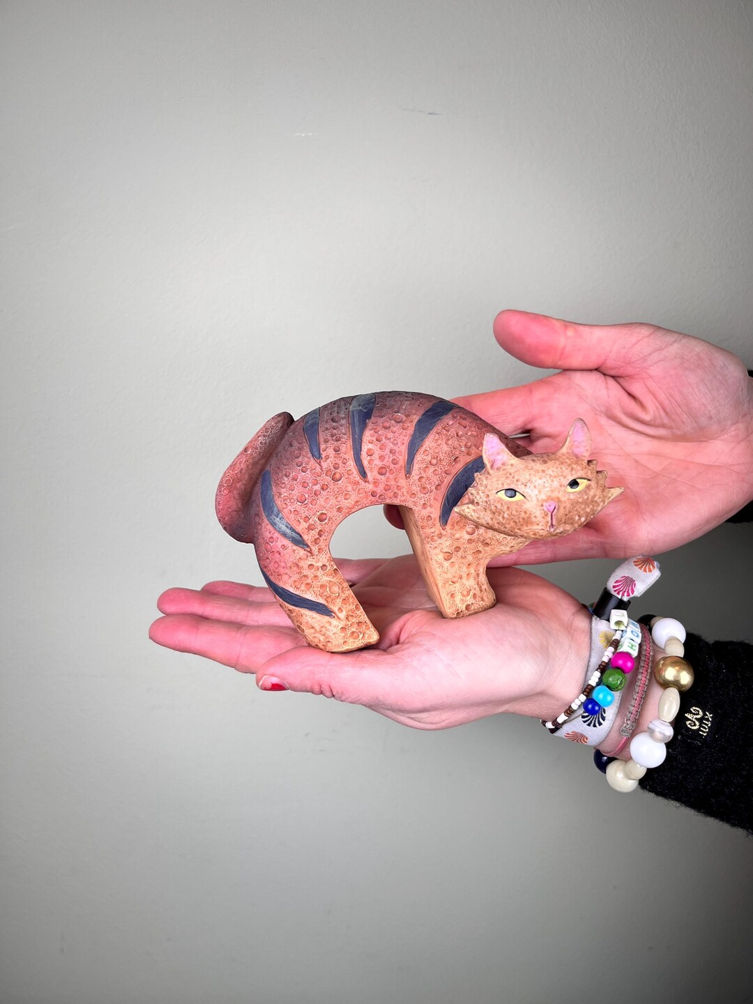 Ceramic Figure Cat Cats Formano I Earthenware or Stone Vintage Stone ...