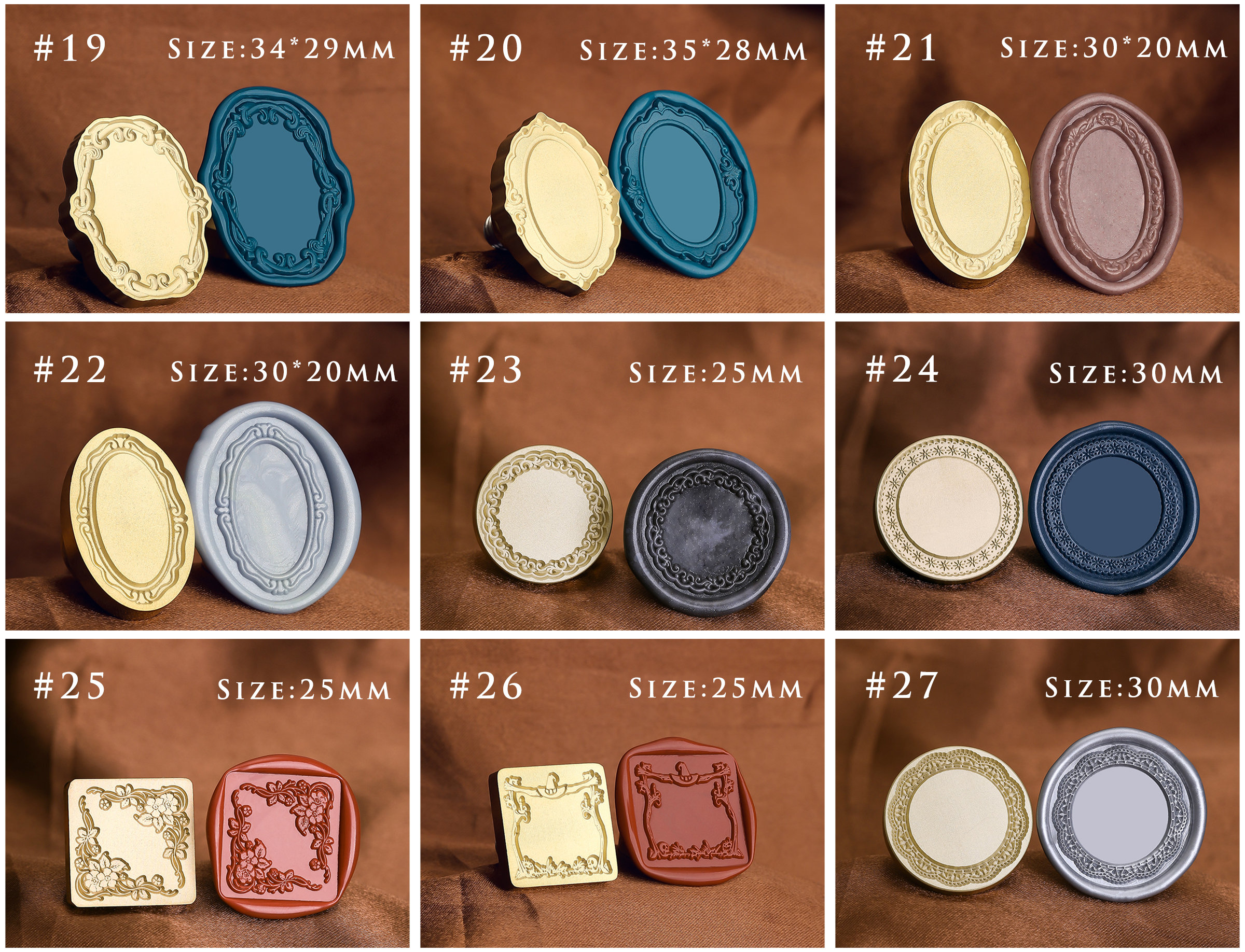 All Retro Frame Series | Wax Seal Stamp | Embossed Copper Head | Metal ...