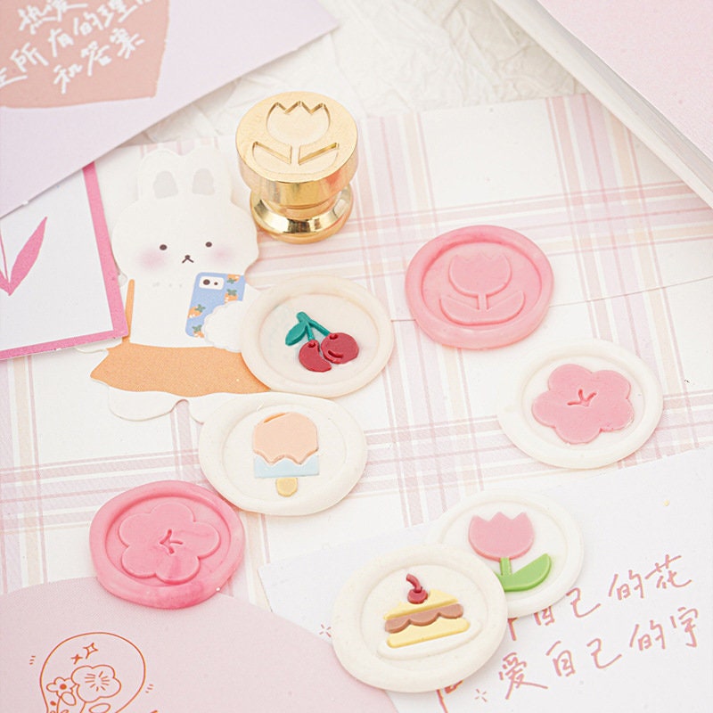 Mini Stamp Series II Wax Seal Stamp Embossed Copper Head Metal Stamp ...