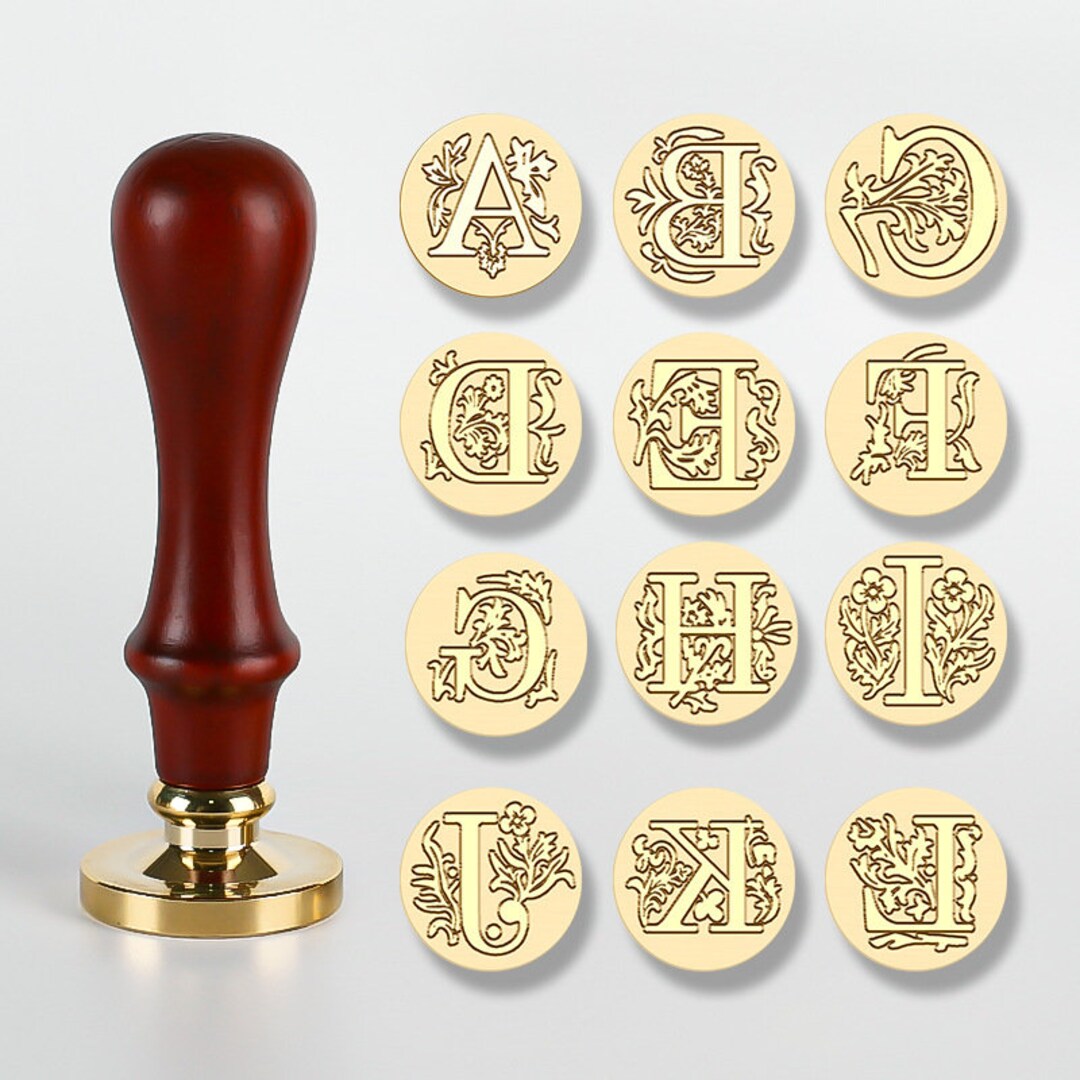 Pattern Letter Series | Wax Seal Stamp | Embossed Copper Head | Metal ...