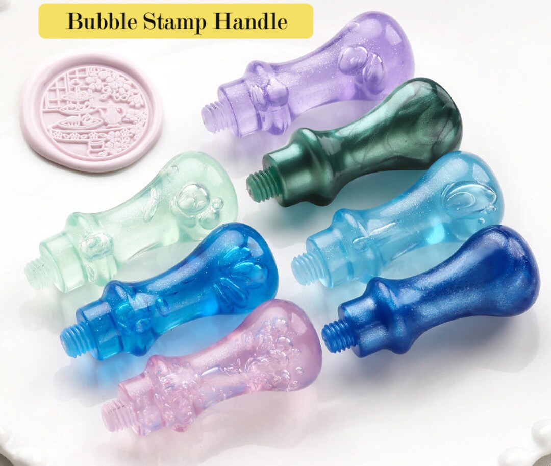 Bubble Stamp Handle | Colorful Transparent Handle for Wax Seal Stamp ...