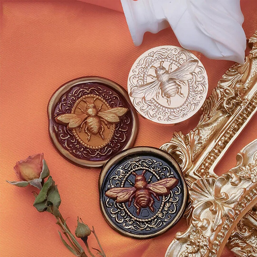 Garden of Eden Bees | Wax Seal Stamp | Embossed Copper Head | Metal ...