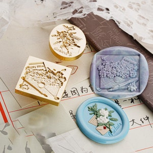 Letter Envelope Series | Wax Seal Stamp | Embossed Copper Head | Metal ...