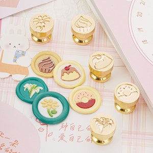 Mini Stamp Series II | Wax Seal Stamp | Embossed Copper Head | Metal ...