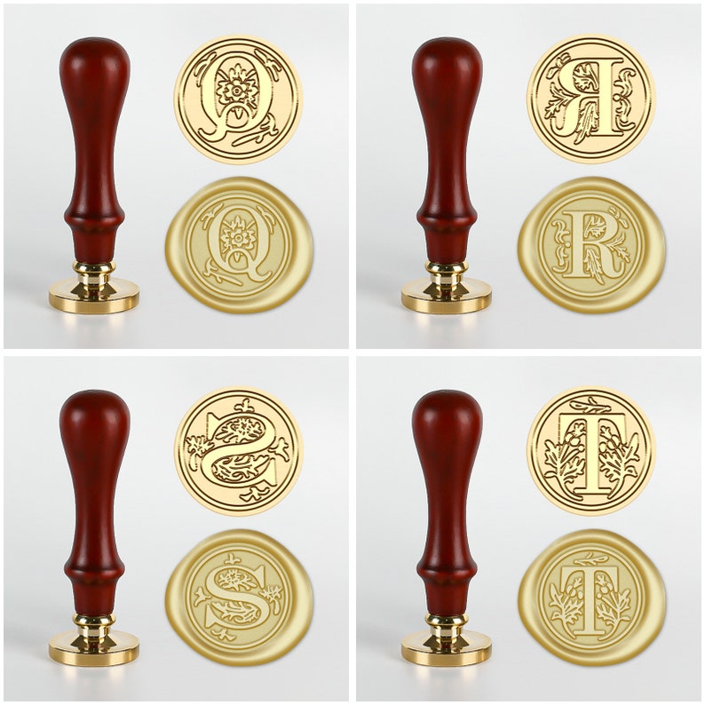 Pattern Letter Series | Wax Seal Stamp | Embossed Copper Head | Metal ...