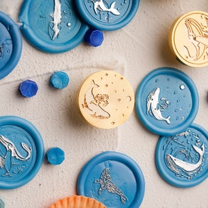 52-hertz Whale Series | Wax Seal Stamp | Embossed Copper Head | Metal ...