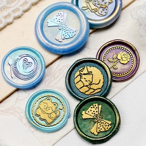 Mini Stamp Series | Wax Seal Stamp | Embossed Copper Head | Metal Stamp ...