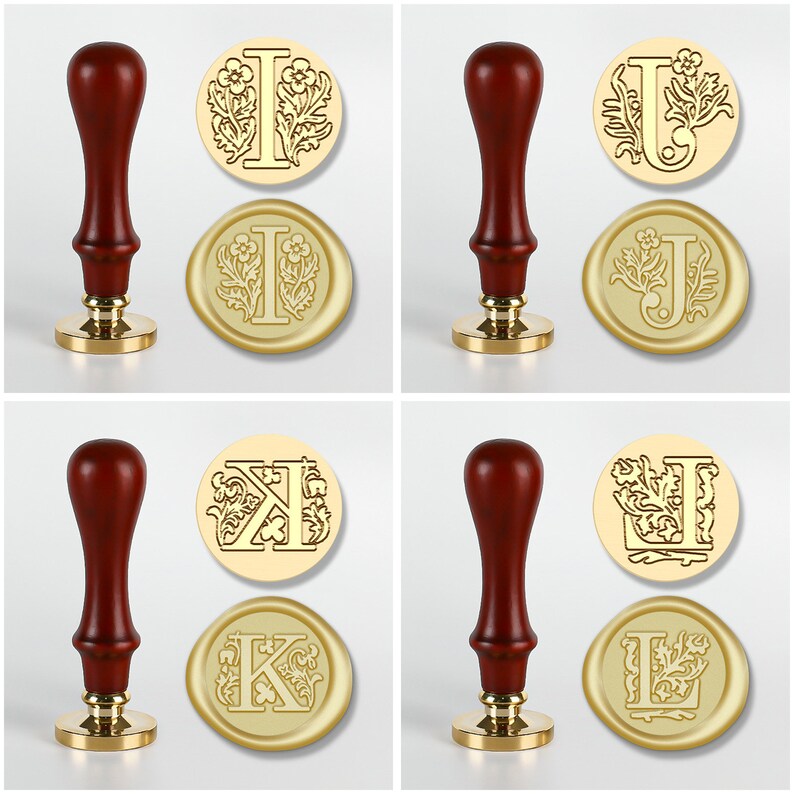 Pattern Letter Series | Wax Seal Stamp | Embossed Copper Head | Metal ...