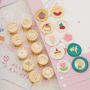 Mini Stamp Series II | Wax Seal Stamp | Embossed Copper Head | Metal ...