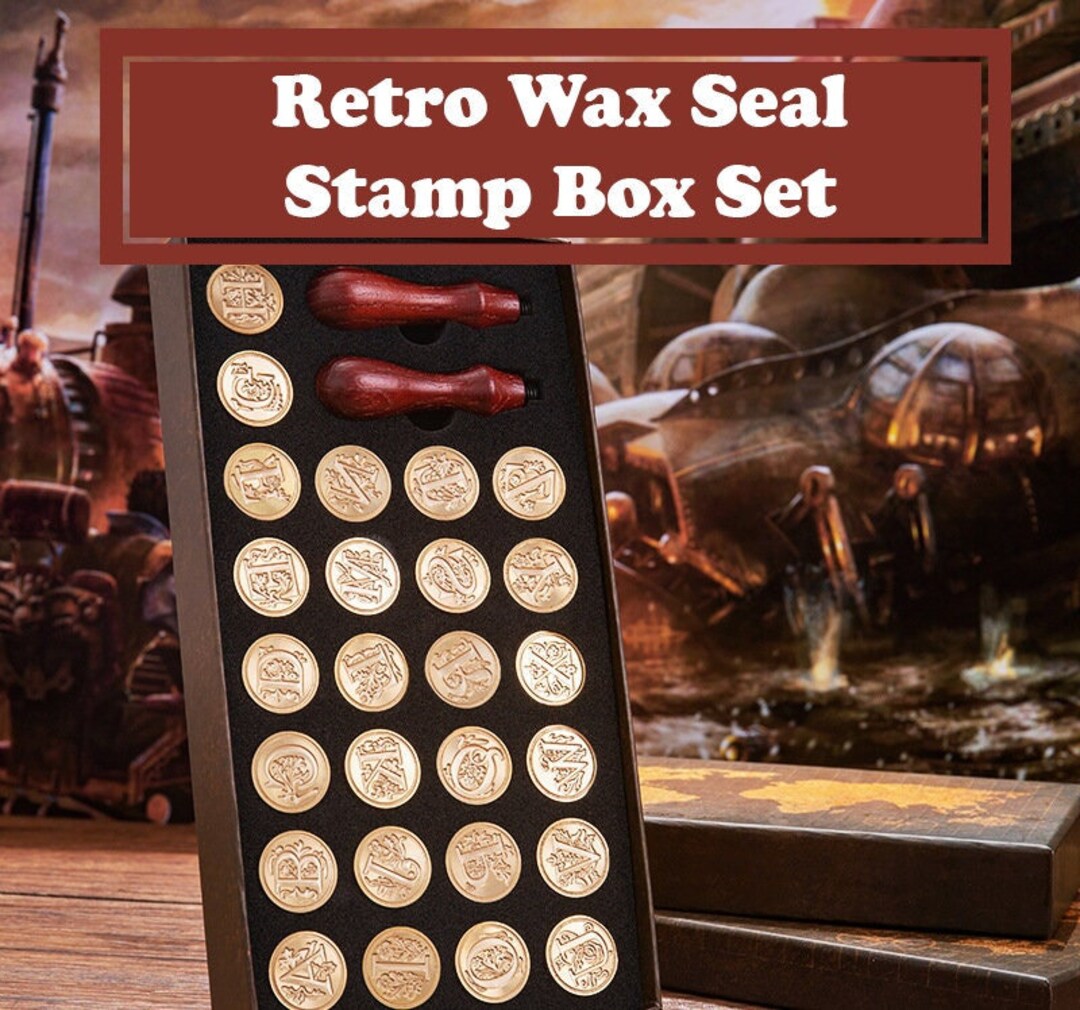 Retro Wax Seal Stamp Kit,sealing Wax Box Set,wax Stamp,wax Seals,wax ...