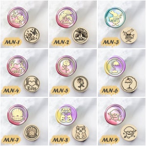 Mini Stamp Series | Wax Seal Stamp | Embossed Copper Head | Metal Stamp ...