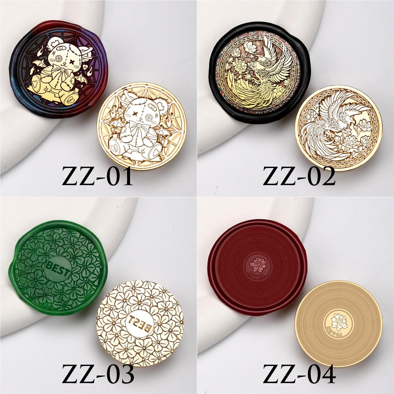 4CM Big Stamp Flower Window Records Series | Wax Seal Stamp | Embossed ...