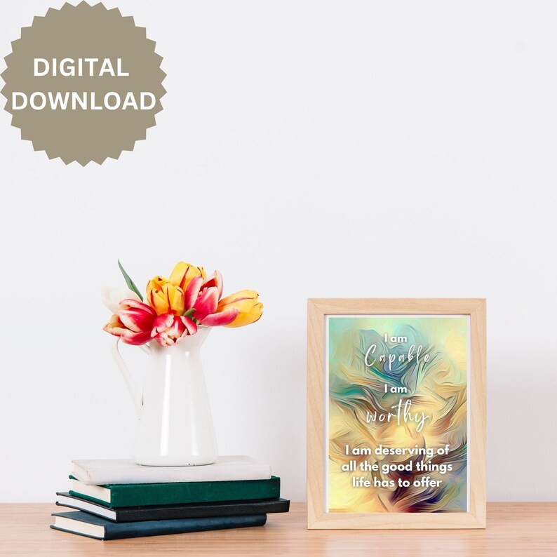 Wall Art for Office Digital Wall Art Workstation Wall Decor I Am ...