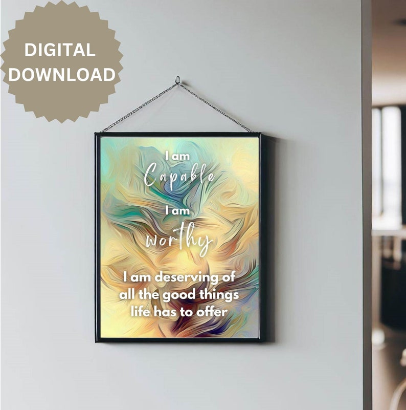 Wall Art for Office Digital Wall Art Workstation Wall Decor I Am ...