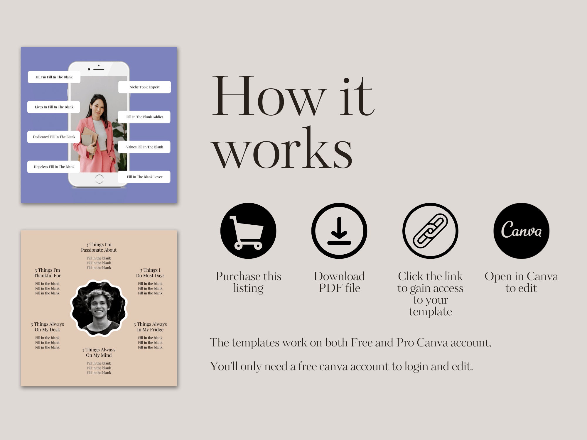Get to Know Me Instagram Post Canva Templates - Etsy