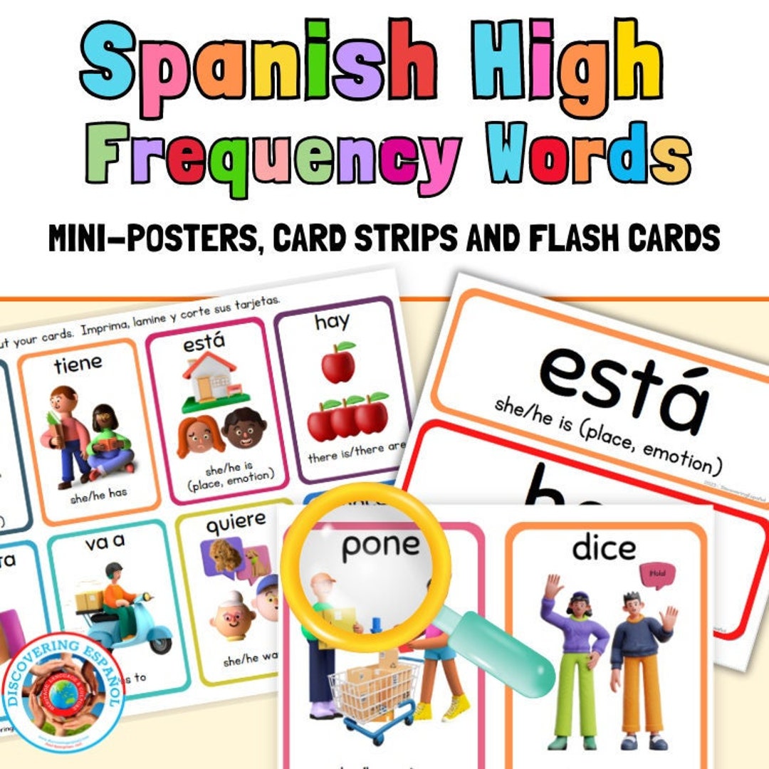 Spanish High-frequency Words Posters - Etsy
