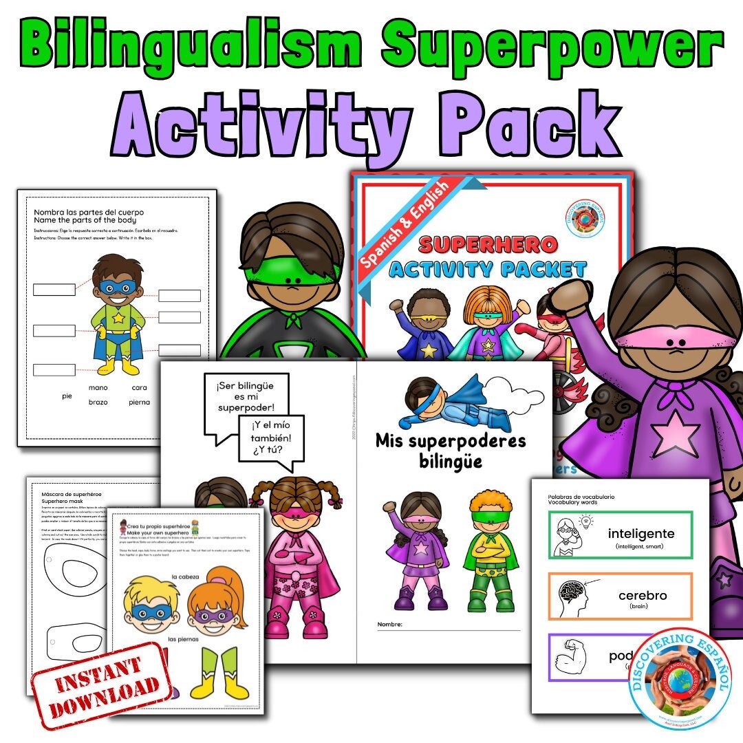 Bilingualism is My Superpower Activities Packet - Etsy