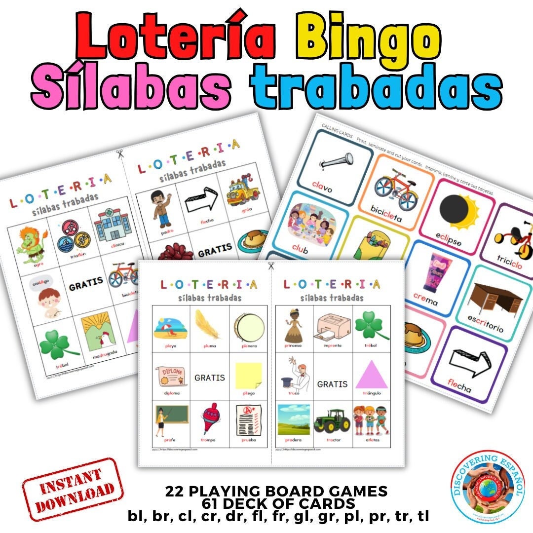 Silabas trabadas bingo - sincensura.mx