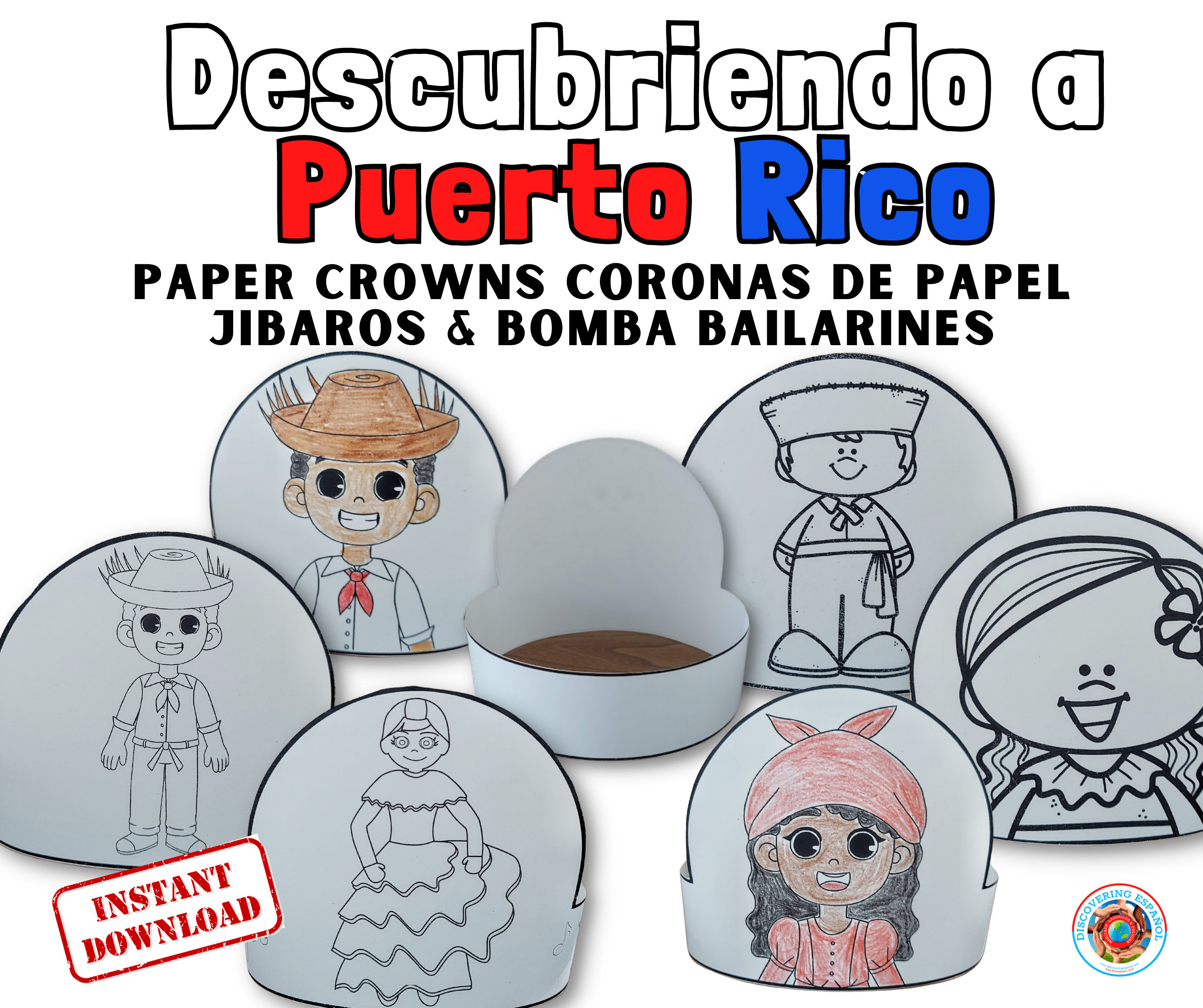 Puerto Rico Heritage Crown Hats Semana De La Puertorriqueñidad - Etsy