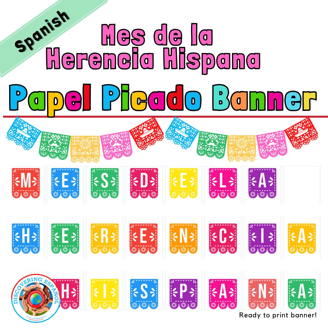 Papel Picado Hispanic Heritage Month Spanish Bulletin Board - Etsy