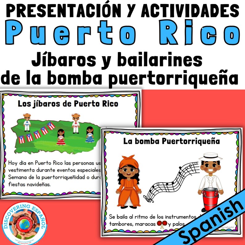 Spanish Puerto Rico's People and Culture Presentation & Activities - Etsy