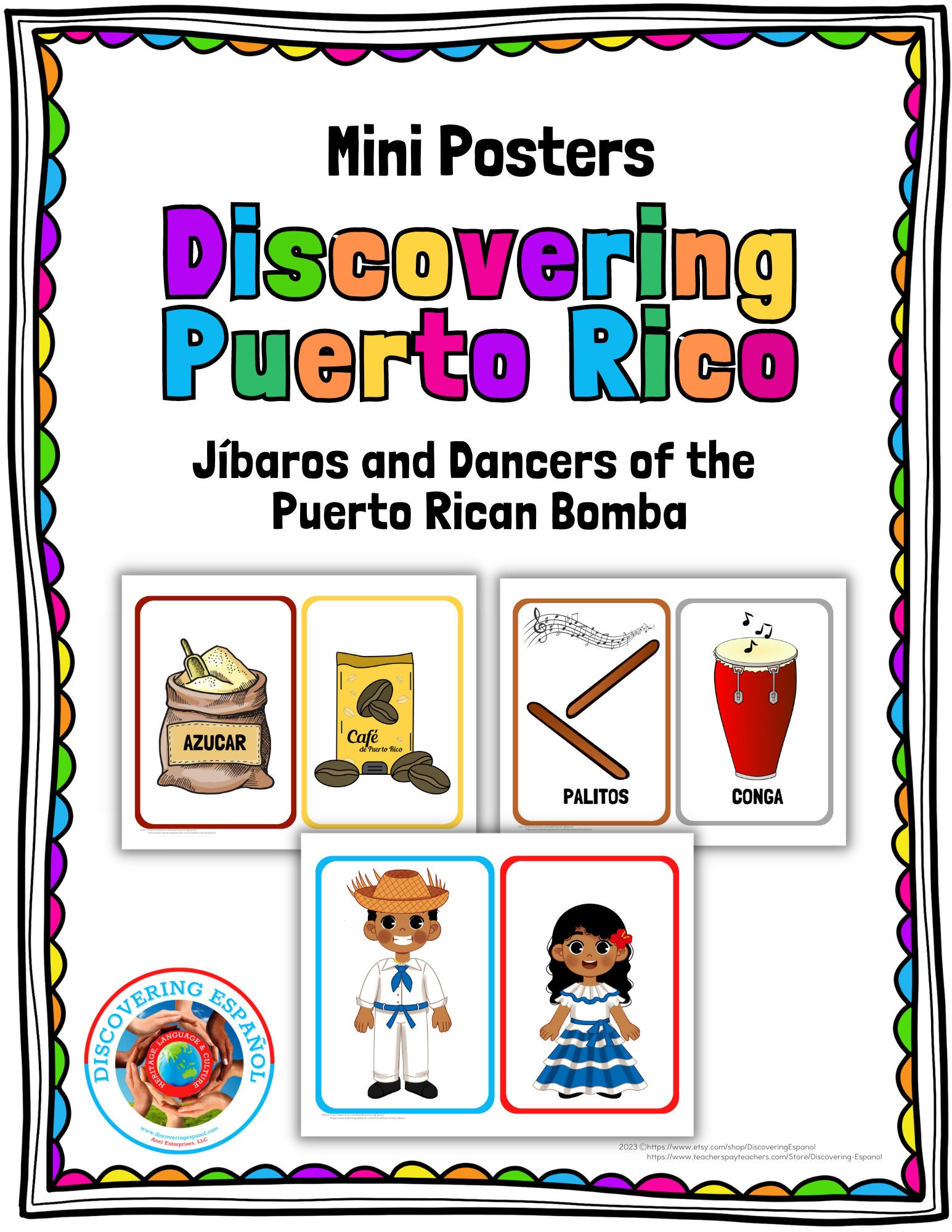 SPANISH Puerto Rico's People and Culture Presentation & Activities - Etsy