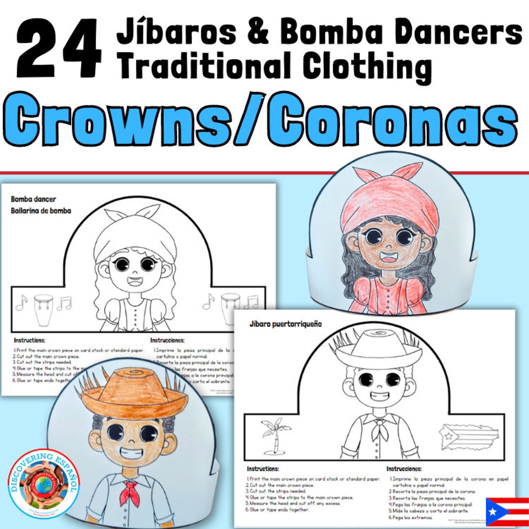 Puerto Rico Heritage Crown Hats Semana De La Puertorriqueñidad - Etsy