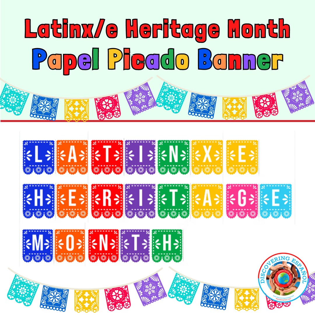 Papel Picado Latinx/e Heritage Month Banner - Etsy Canada