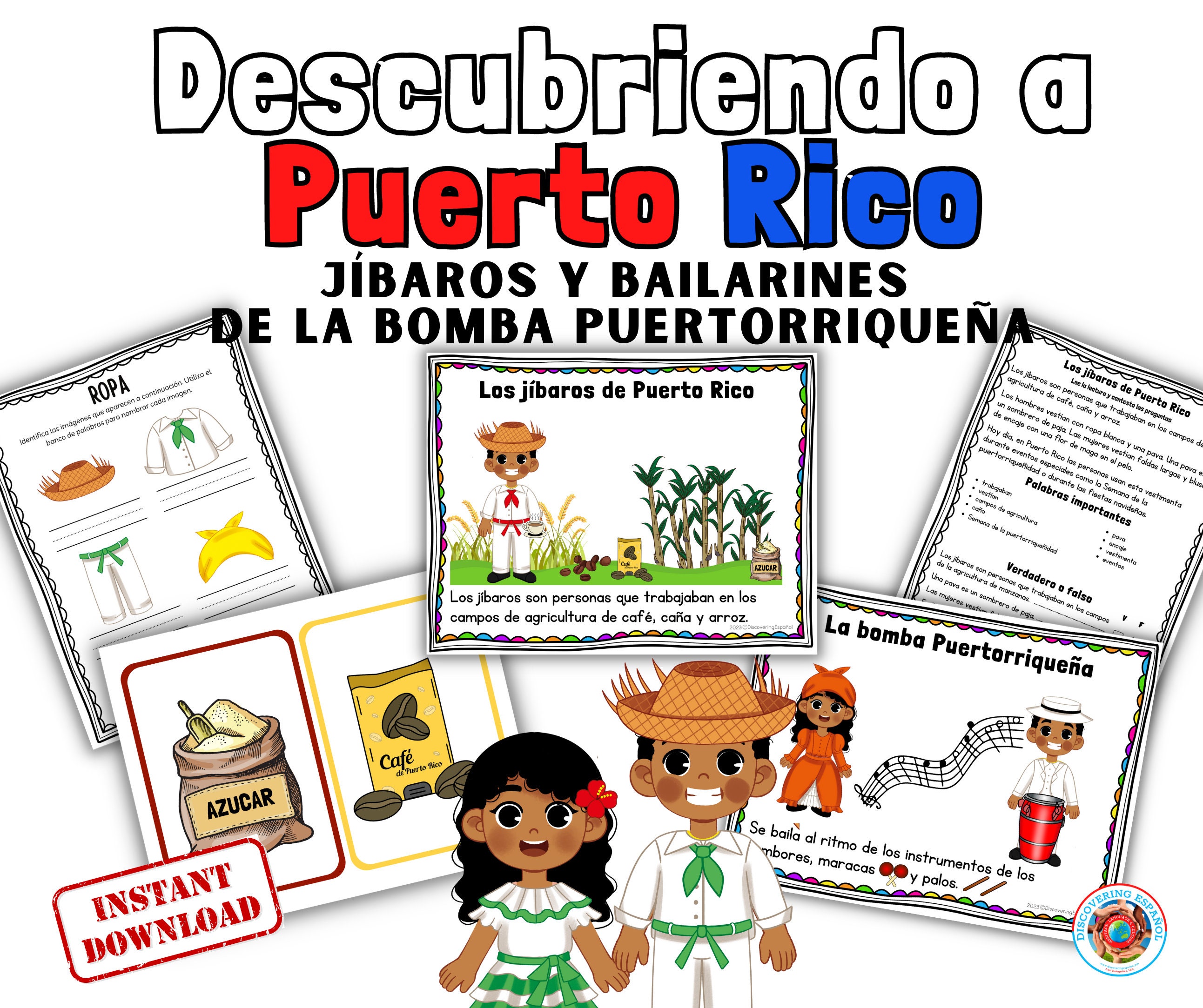 SPANISH Puerto Rico's People and Culture Presentation & Activities - Etsy