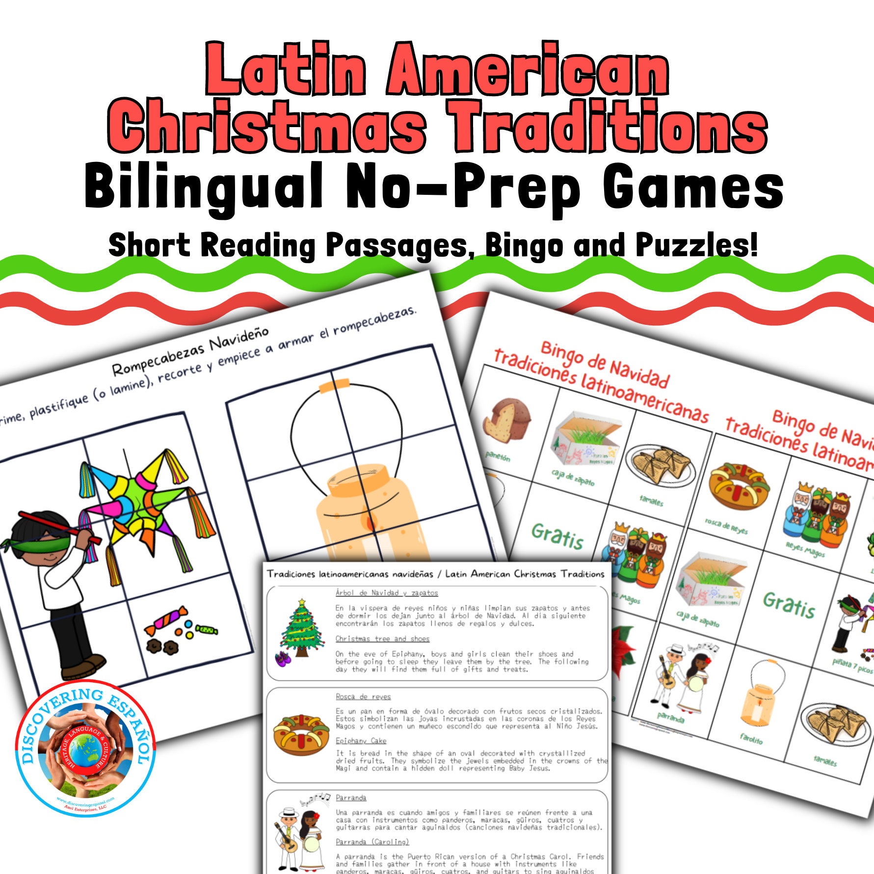 BILINGUAL Latin America Christmas Traditions No-prep Spanish Games - Etsy