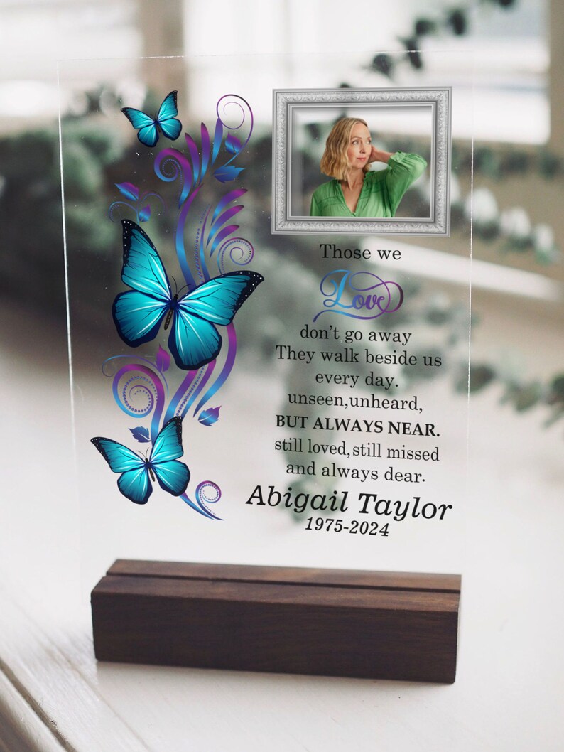 Memorial Butterfly Poem PNG Photo Frame, Loss of Loved One (digital ...