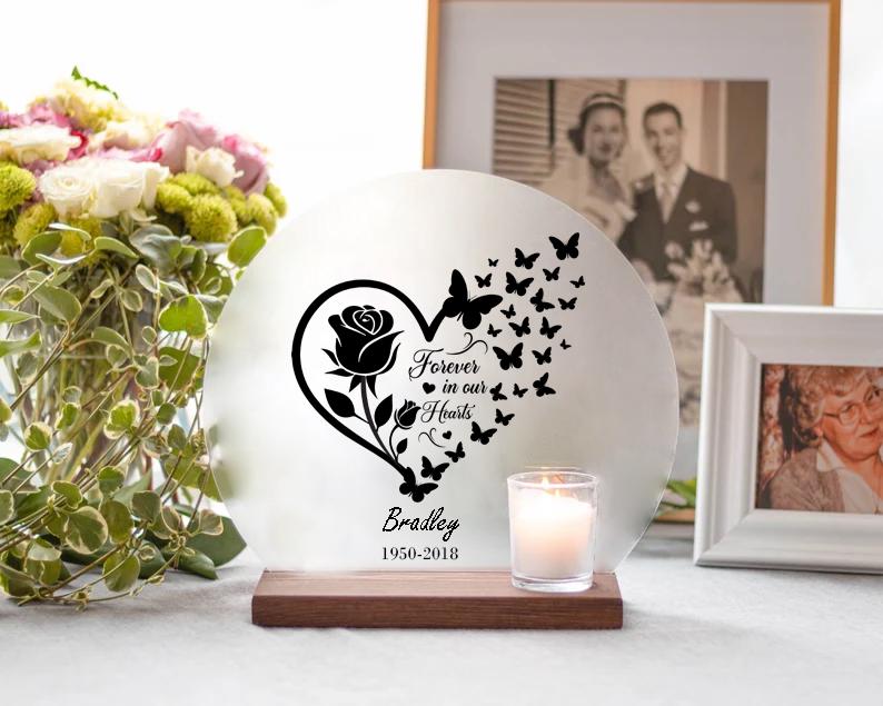 Memorial Butterflies Flying From Heart SVG, Rose Remembrance (SVG, PNG ...