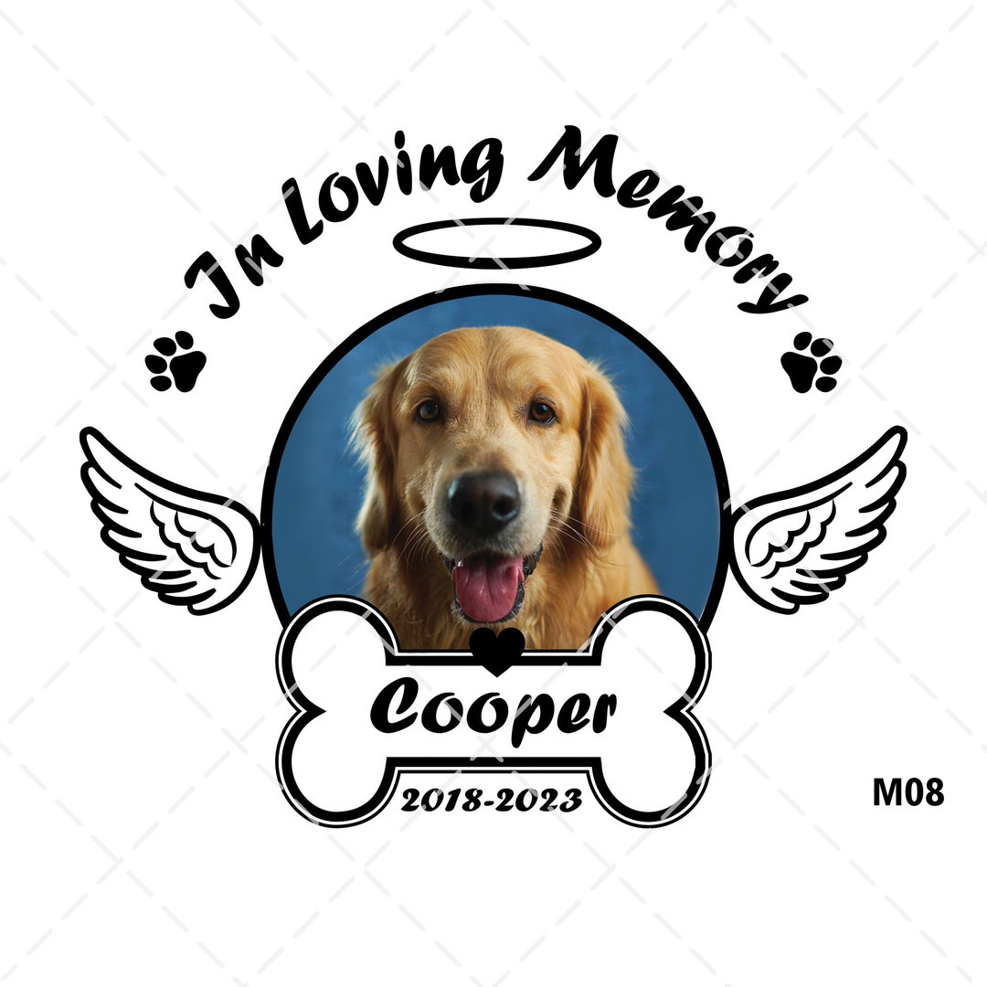 In Memory of Dogs Svg, in Loving Memory Svg, Pet Dog Memorial Svg, Paw ...